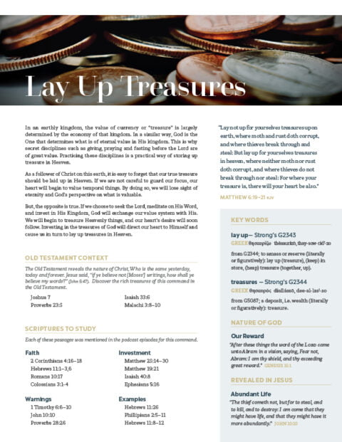 Lay Up Treasures - Home Discipleship Network